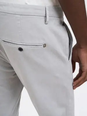 DONDUP Logo-trimmed Tailored Trousers - Gray