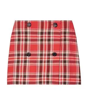 Acne Studios Plaid Twill Miniskirt