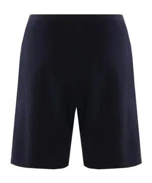 Miu Miu Logo Embroidered Relaxed Fit Shorts
