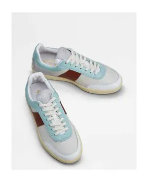 TOD'S Leather Sneakers With Hammered Leather Inserts