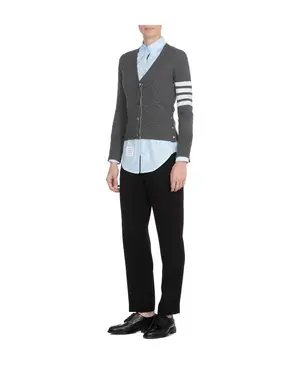 Thom Browne 4-bar V-neck Cardigan