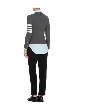 Thom Browne 4-bar V-neck Cardigan