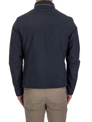 MOORER Long-sleeved Zip-up Jacket With Stand Collar