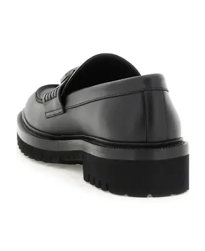 Valentino Garavani Vlogo Plaque Slip-on Loafers - Black