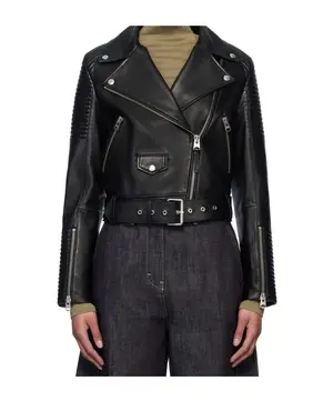 Mackage Masina Leather Biker Jacket - Black