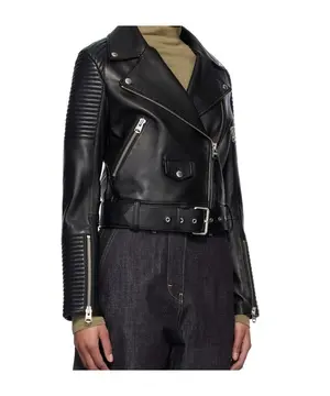 Mackage Masina Leather Biker Jacket - Black