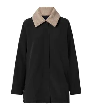 Tibi Shearling Collar Jacket - Black