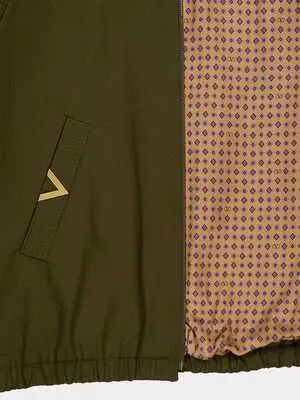 Valentino Garavani Logo Plaque Zip-up Jacket - Green