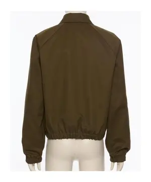 Valentino Garavani Logo Plaque Zip-up Jacket - Green