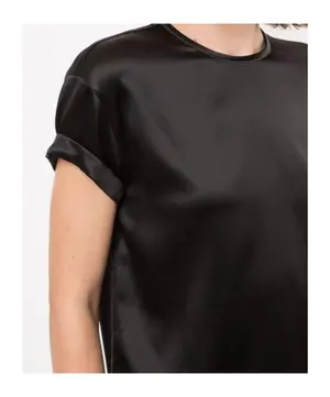 Brunello Cucinelli Round Neck Short Sleeve Top