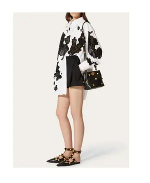 Valentino Garavani Roman Stud Quilted Small Tote Bag - Black