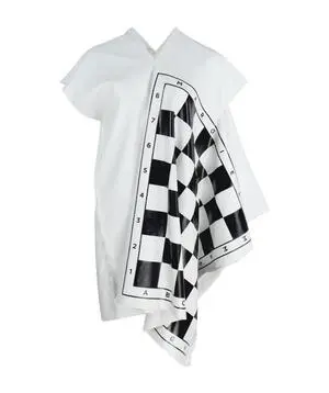 MAISON MARGIELA V-neck Asymmetrical Blouse With Chessboard Print