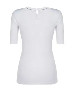 Brunello Cucinelli Embellished Short-sleeved T-shirt - White