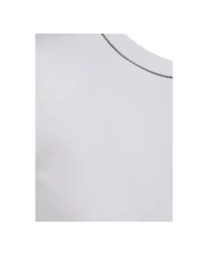 Brunello Cucinelli Embellished Short-sleeved T-shirt - White