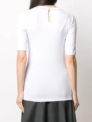 Brunello Cucinelli Embellished Short-sleeved T-shirt - White
