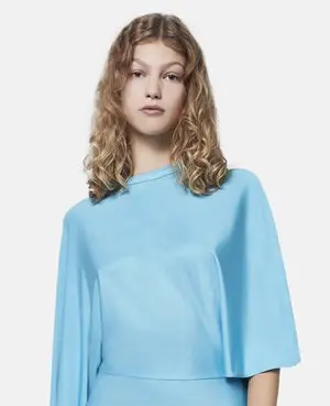 Stella McCartney Asymmetrical Cut-out Dress With Cape Effect