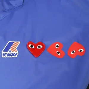 Play Comme Des Garcon X K-way Half-zip Hooded Jacket - Blue