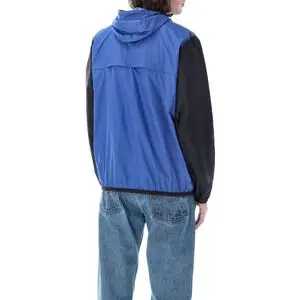 Play Comme Des Garcon X K-way Half-zip Hooded Jacket - Blue