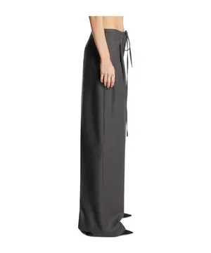 RÓHE Drawstring-waist Pleated Wide-leg Trousers - Black