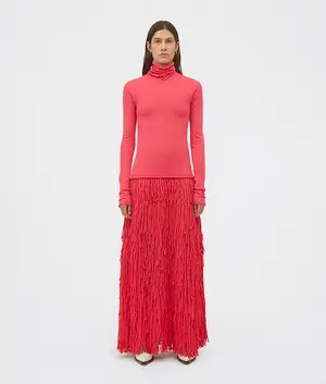 Bottega Veneta High Neck Long Sleeve Top