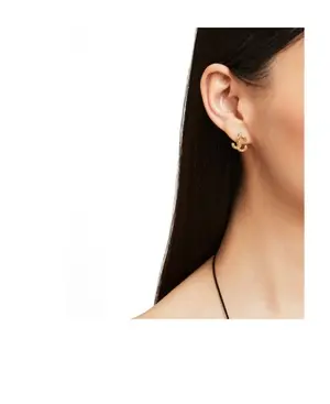 JIMMY CHOO Logo Plaque Embellished Earrings