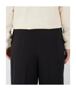 JIL SANDER Tailored Pleated Wide Leg Trousers - Black