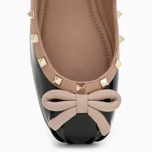 Valentino Garavani Rockstud Round Toe Ballerina Flats