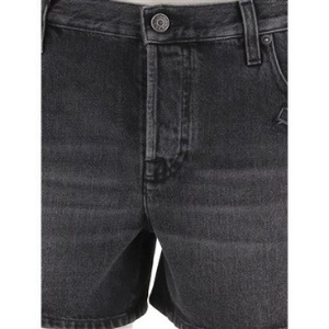 Gucci Horsebit Detail Denim Shorts - Dark Grey