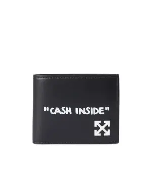 Off-White Wallet Jitney Quote Bi-fold Wallet - Black