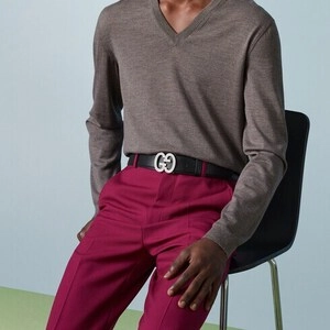 Gucci Gg Buckle Leather Belt