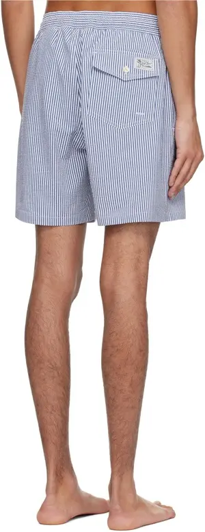 Polo Ralph Lauren Classic Fit Striped Swimming Trunks - Blue