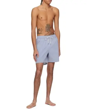 Polo Ralph Lauren Classic Fit Striped Swimming Trunks - Blue