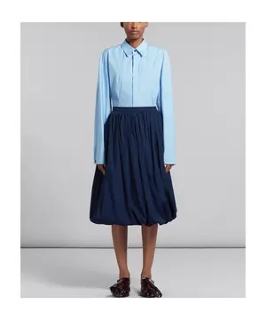 Marni Gathered High-waisted Midi Skirt