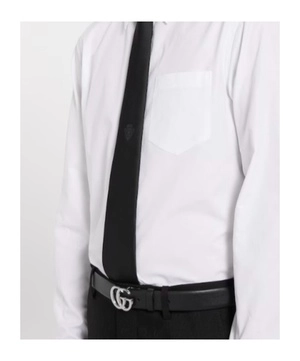 Gucci Gg Running Leather Belt - Black
