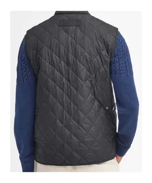 Barbour Diamond-quilted Logo-embroidered Gilet - Black
