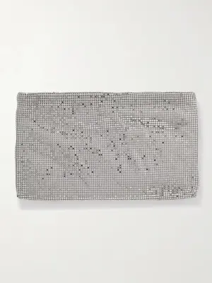 Rabanne Mesh Logo Clutch Bag