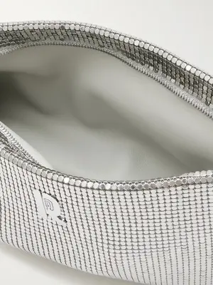 Rabanne Mesh Logo Clutch Bag