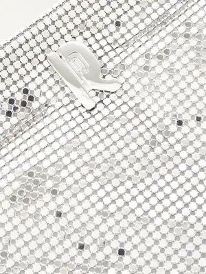 Rabanne Mesh Logo Clutch Bag