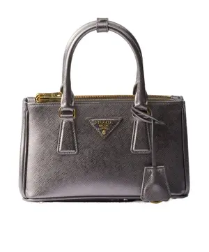 Prada Galleria Patent Saffiano Leather Mini-bag - Black