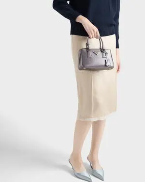 Prada Galleria Patent Saffiano Leather Mini-bag - Black