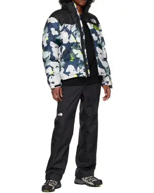 The North Face Printed Down Jacket With Drawstring Hem - Black