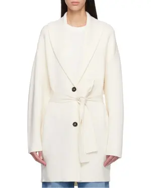 TOTEME Single-breasted Belted Coat With Ribbed Details