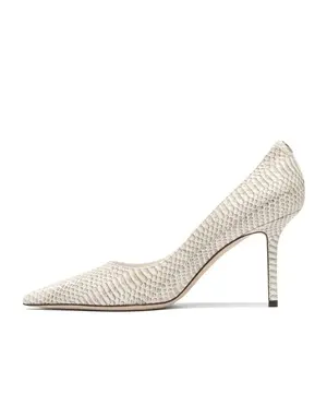 JIMMY CHOO Pointed Toe Stiletto High Heels In Snakeskin