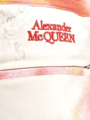 Alexander McQueen Tie-dye Logo Embroidered Bermuda Shorts