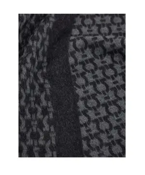 FERRAGAMO Gancini Silk Scarf - Grey