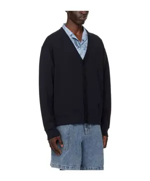 WOOYOUNGMI Rib Knitted Y-neck Cardigan