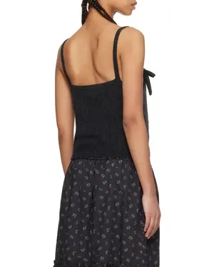 GANNI Cable-knit Sleeveless Top
