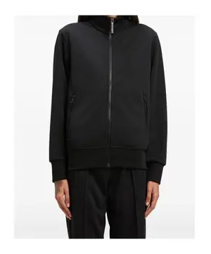 Palm Angels Logo Printed Zipped Track Jacket - Black