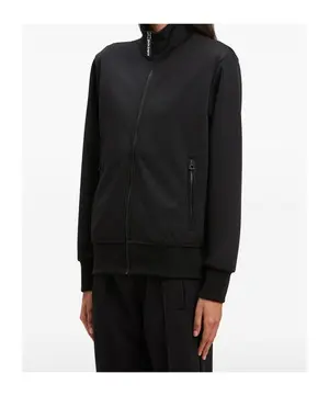 Palm Angels Logo Printed Zipped Track Jacket - Black