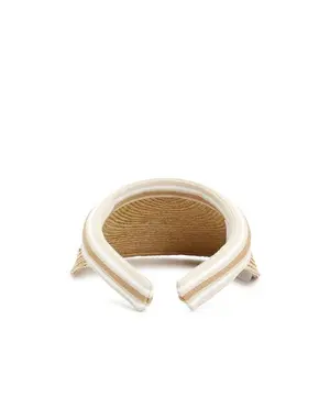 Helen Kaminski Bianca Striped Sun Visor - Nude